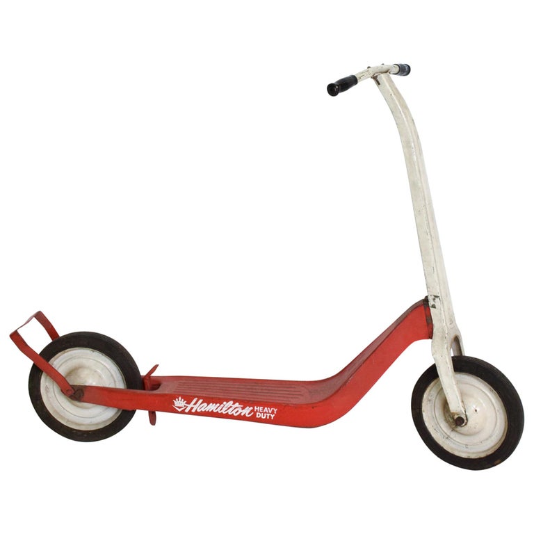 Hamilton Vintage Snappy Red Scooter Heavy Duty Push Kick Start, 1950s ...