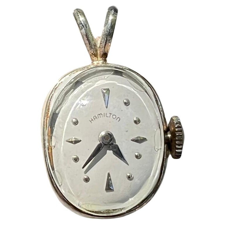 Hamilton Watch Movement Pendant in Sterling Silver For Sale at 1stDibs