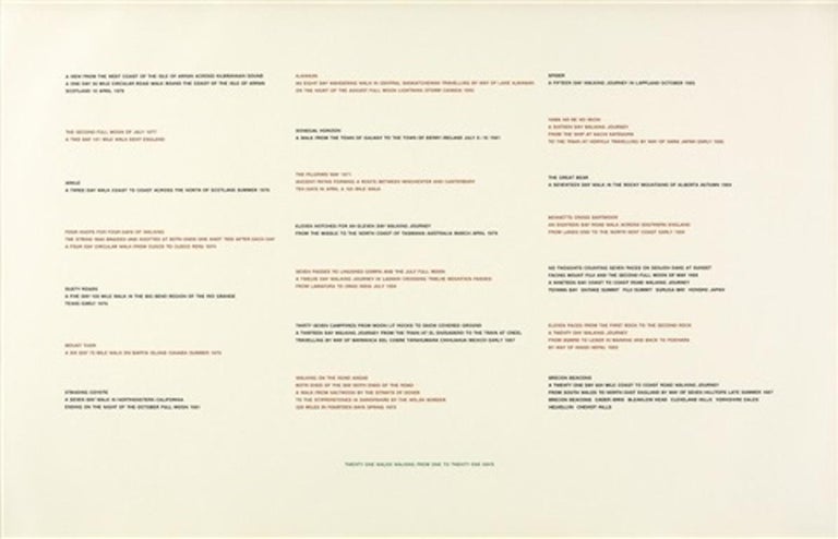 Hamish Fulton - Twenty One Walks Walking From One To Twenty One Days ...