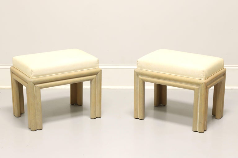 HAMMARY Oak Contemporary Coastal Bench Footstool - Pair For Sale at 1stDibs