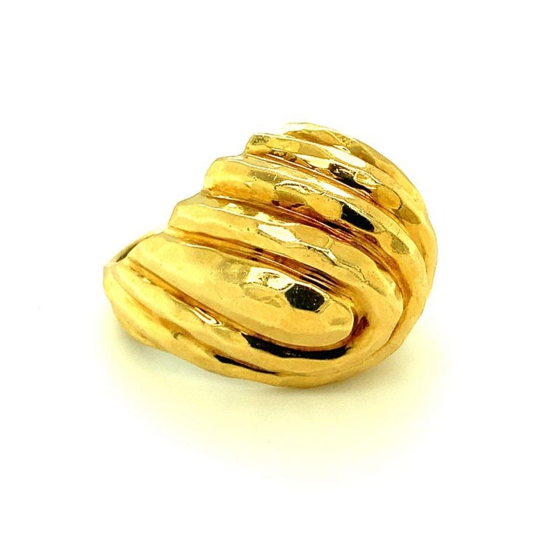 Hammered 18K Yellow Gold Ring by “Henry Dunay”, circa 1970s For Sale at ...