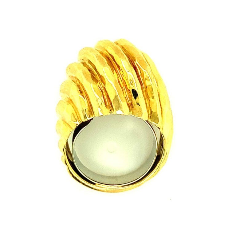 Hammered 18K Yellow Gold Ring by “Henry Dunay”, circa 1970s For Sale at ...