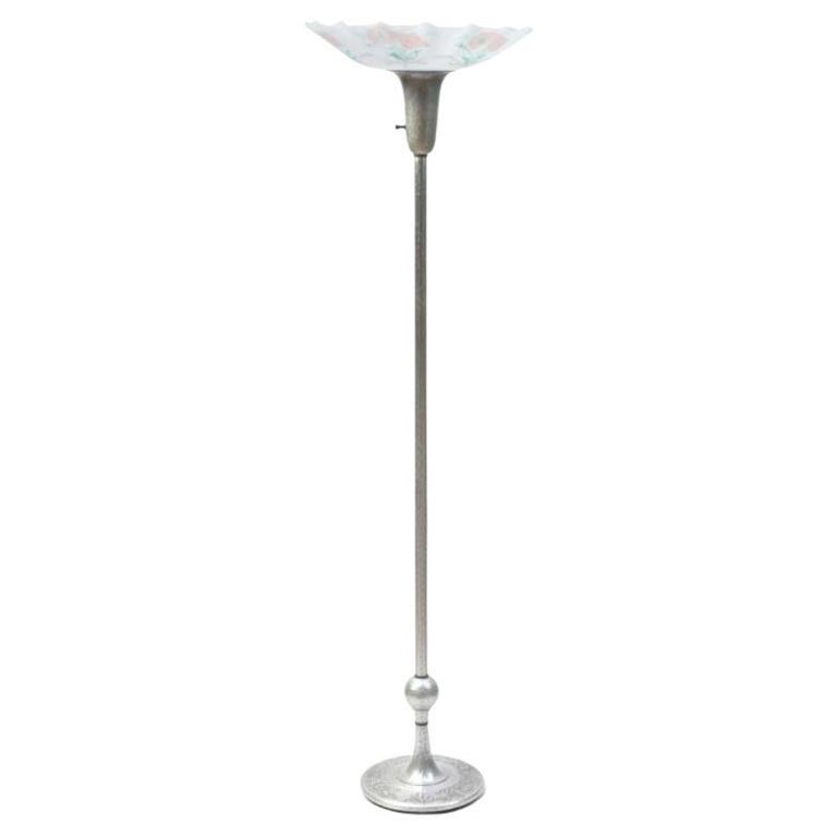 Hammered Aluminum Torchiere For Sale at 1stDibs