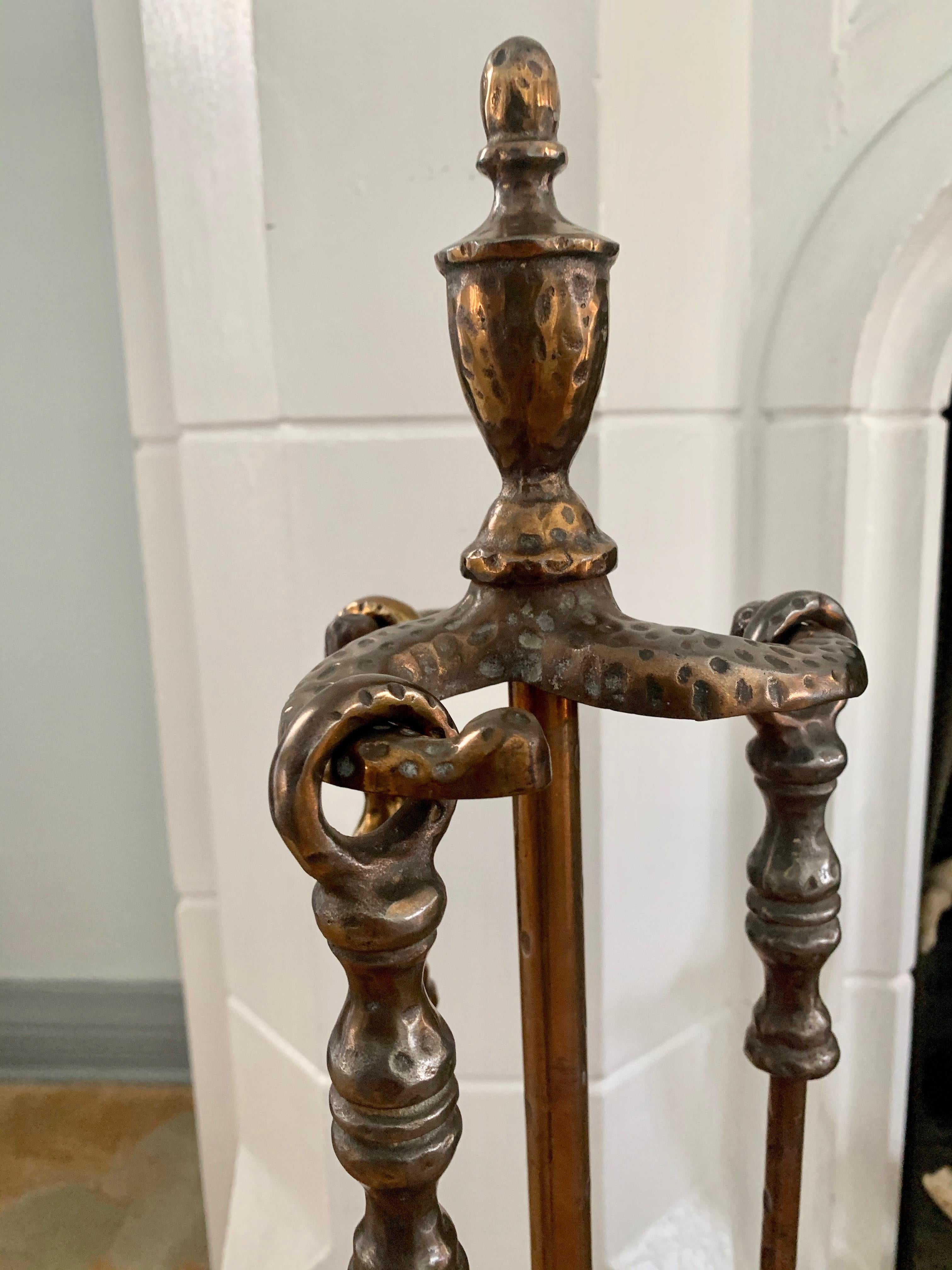 Hammered Copper Arts and Crafts Fireplace Tools at 1stDibs | copper ...