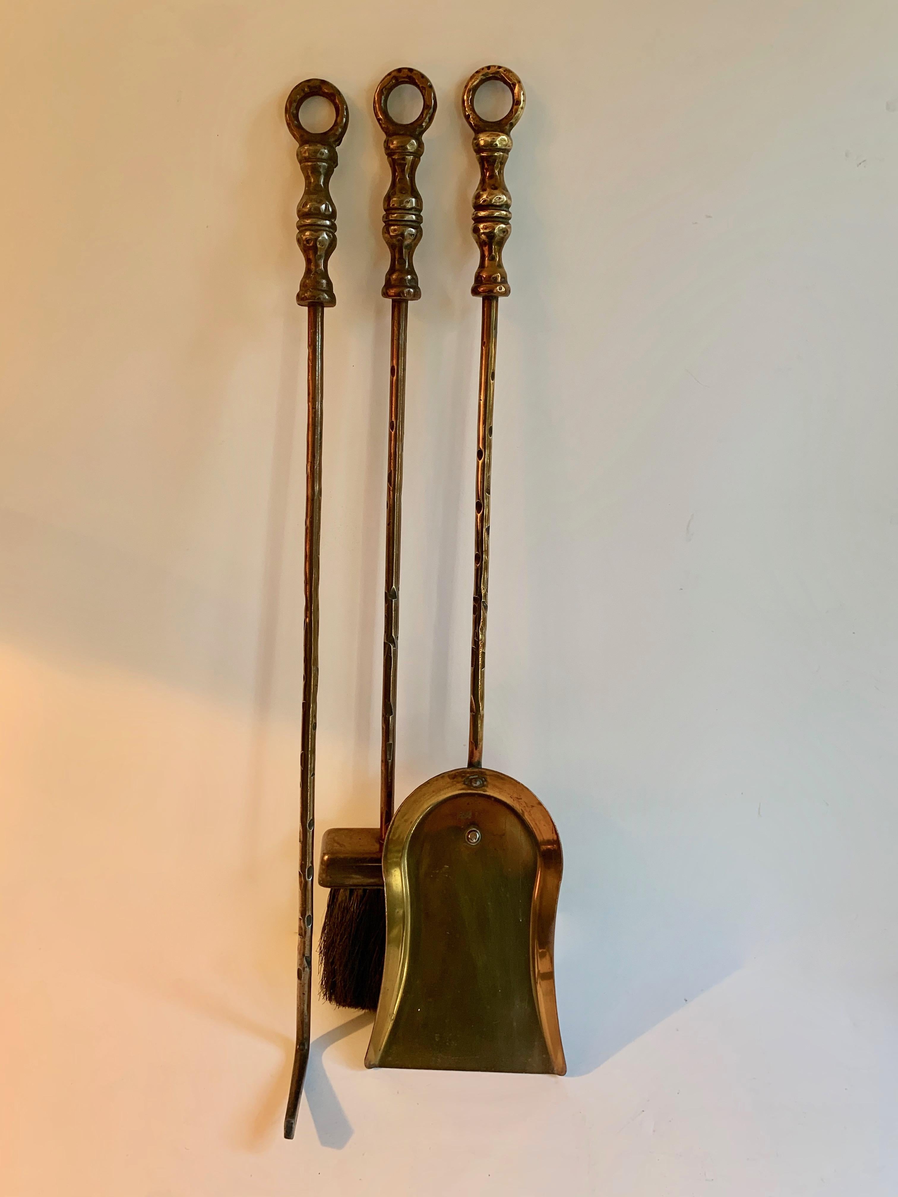Hammered Copper Arts and Crafts Fireplace Tools at 1stDibs | copper ...