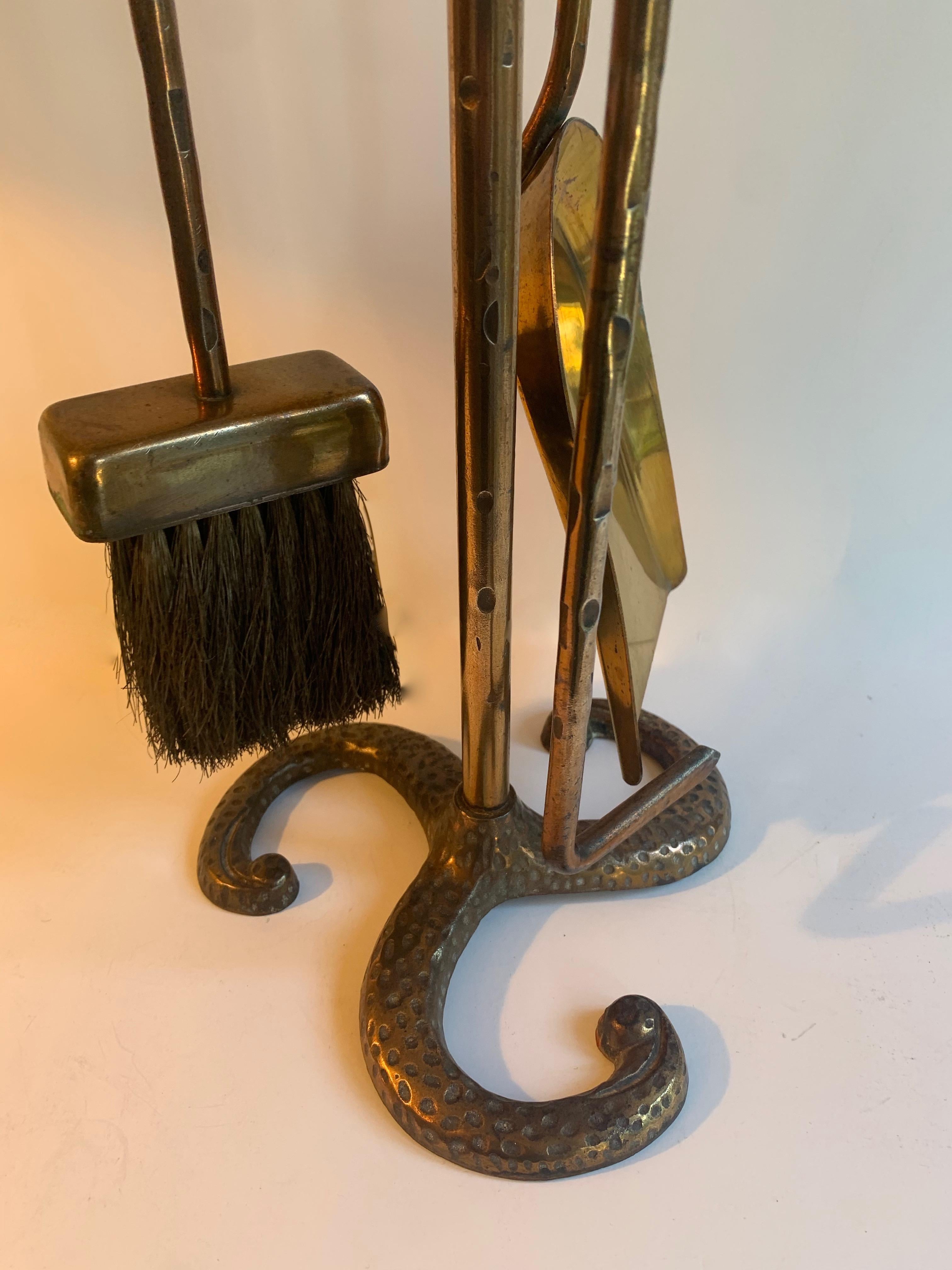Hammered Copper Arts and Crafts Fireplace Tools at 1stDibs | copper ...