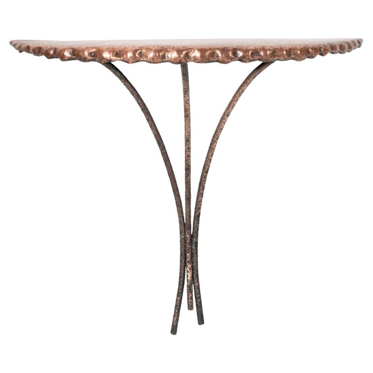 Hammered Copper Console By Angelo Bragalini 1955 For Sale At 1stdibs