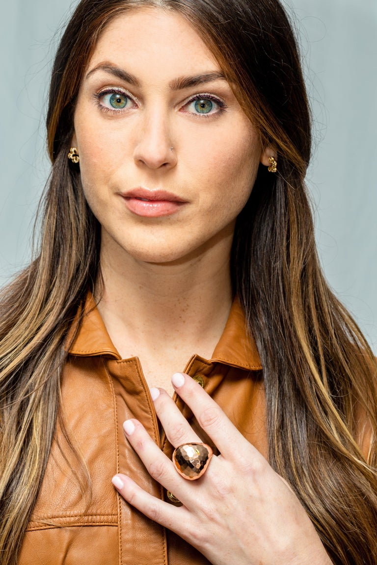 Customizable Hammered Dome Ring For Sale at 1stDibs