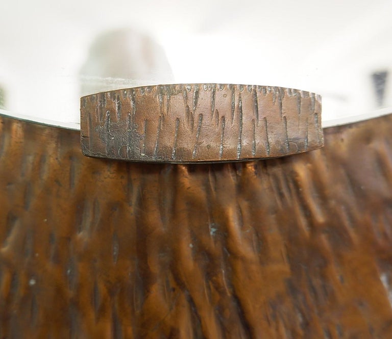 Hammered Round Copper Mirror For Sale at 1stDibs | large hammered ...