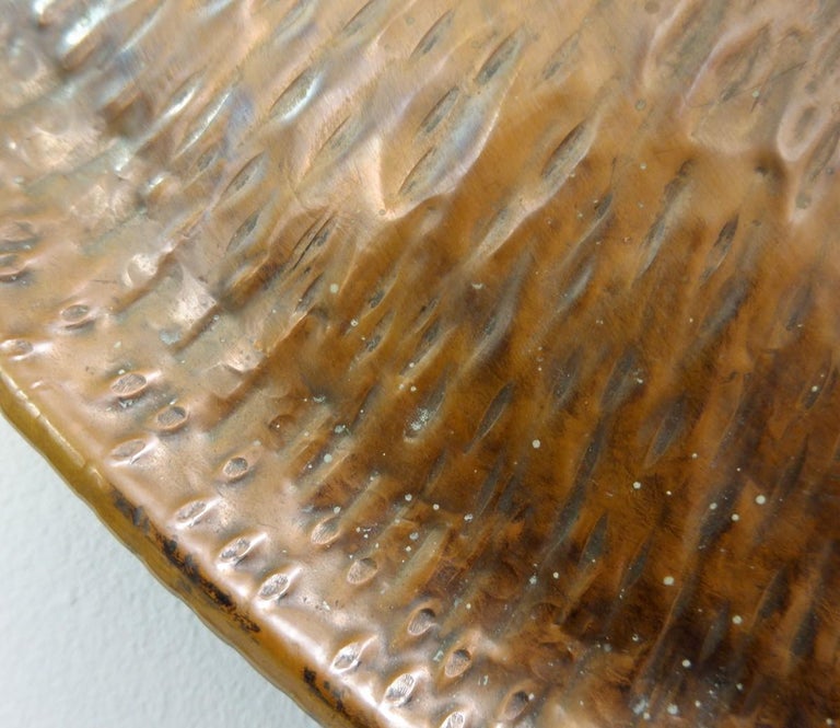Hammered Round Copper Mirror For Sale at 1stDibs | large hammered ...