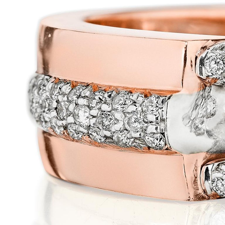 Hammerman Brothers Diamond Buckle Ring For Sale at 1stDibs