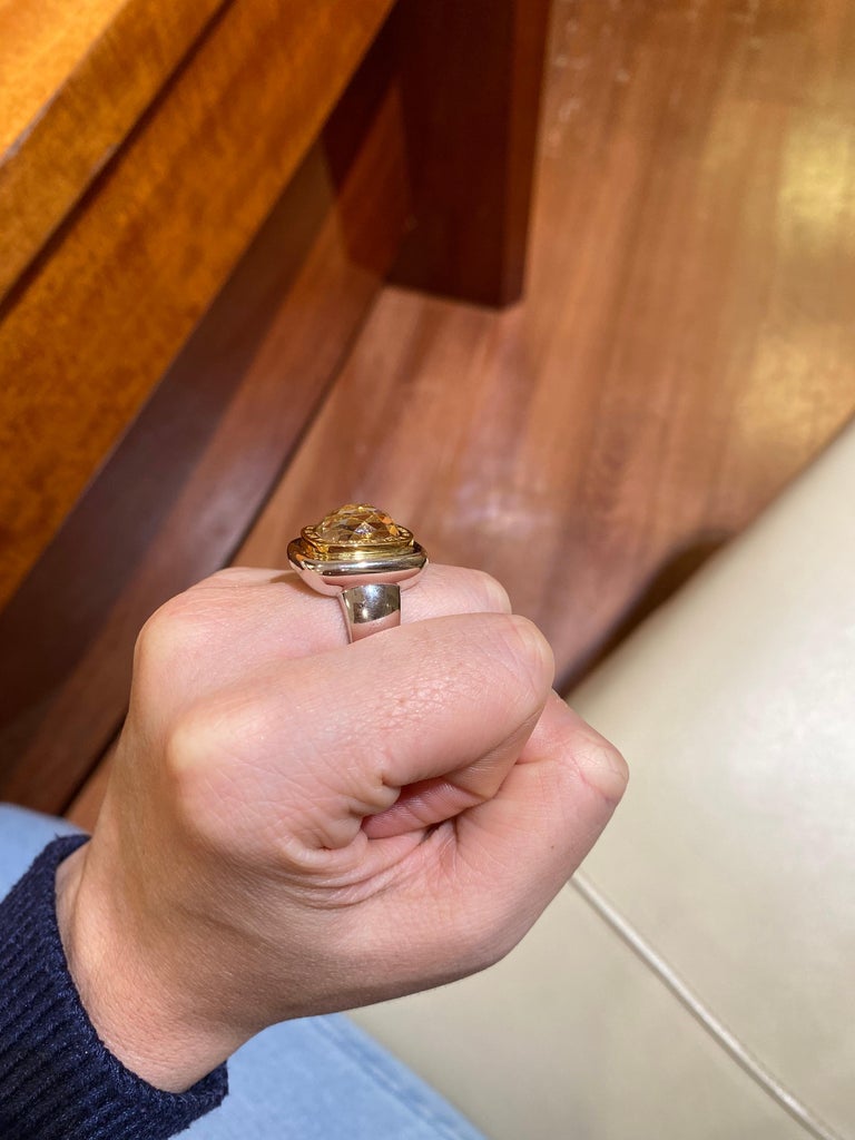 Hammerman Brothers Do Unto Others Square Crystal Matnra Ring For Sale ...