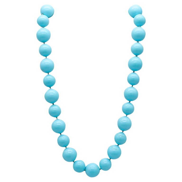 Hammerman Brothers Sleeping Beauty Blue Turquoise Necklace in 18Kt ...
