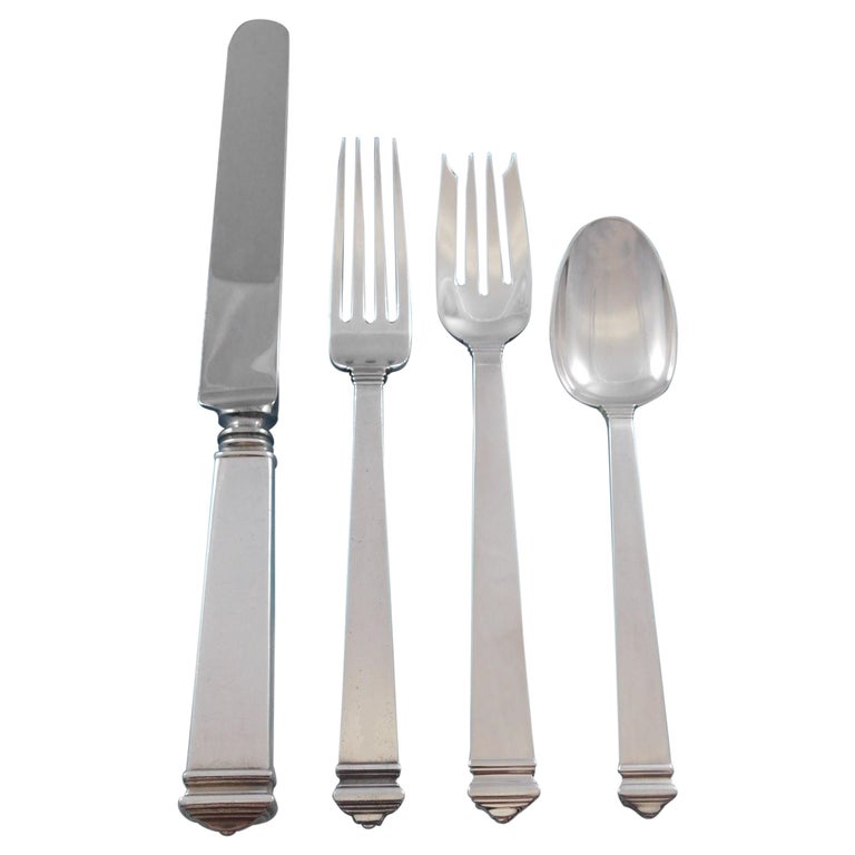 Hampton by Tiffany and Co. Sterling Silver Flatware Set for 12 Service ...
