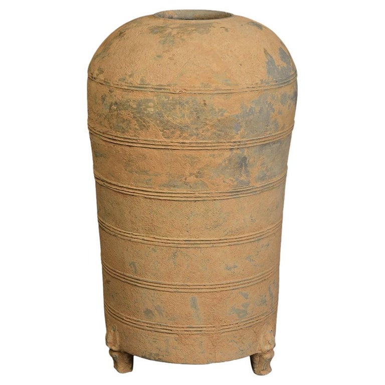 Han Dynasty, Antique Chinese Pottery Granary Jar For Sale at 1stDibs
