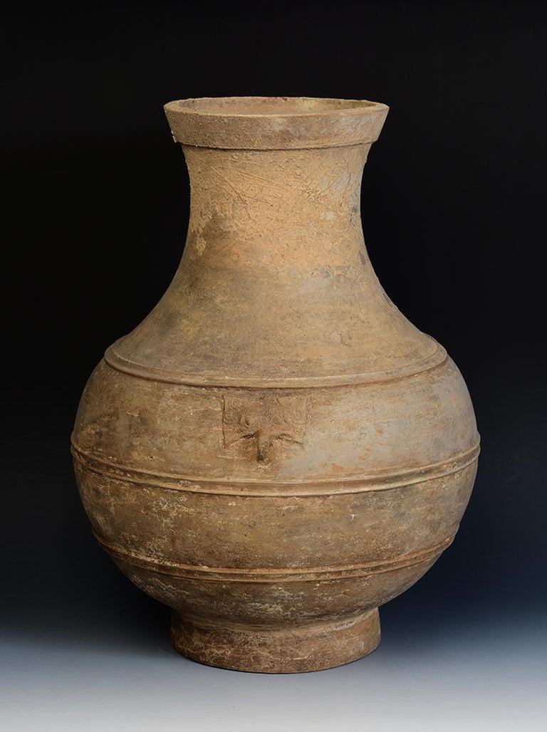 Han Dynasty, Antique Chinese Pottery Hu Jar For Sale at 1stDibs