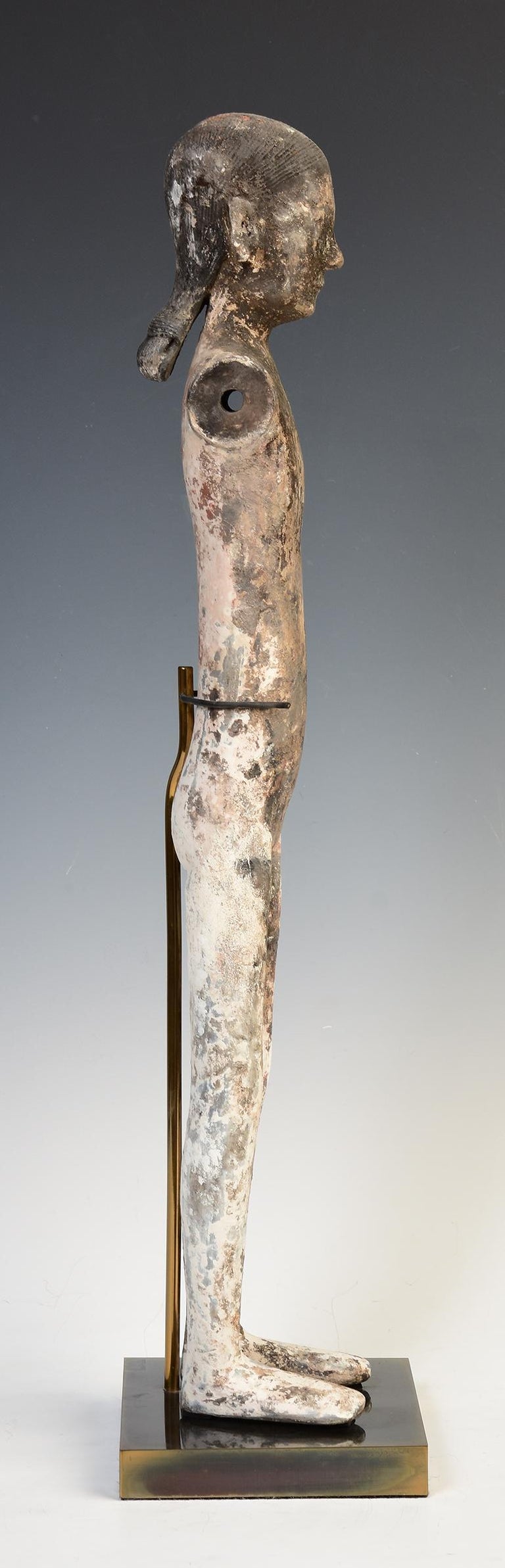 Han Dynasty, Antique Chinese Pottery Stick Lady at 1stDibs