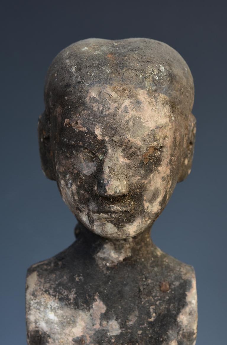 Han Dynasty, Antique Chinese Pottery Stick lady For Sale at 1stDibs