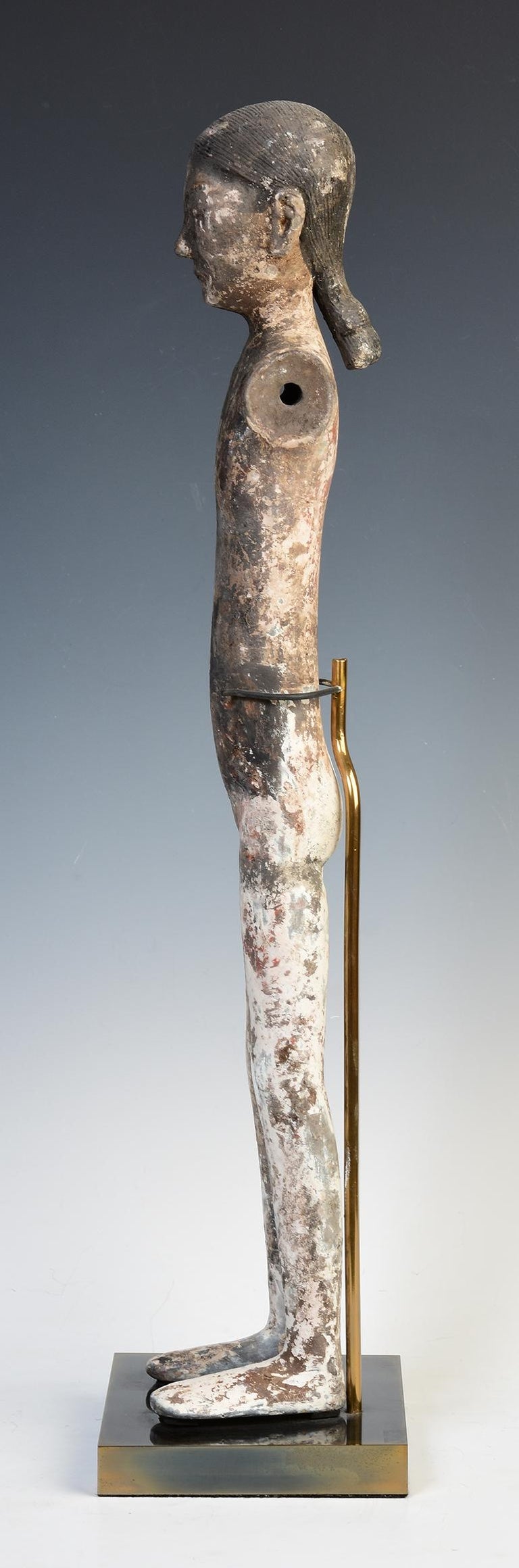 Han Dynasty, Antique Chinese Pottery Stick Lady at 1stDibs