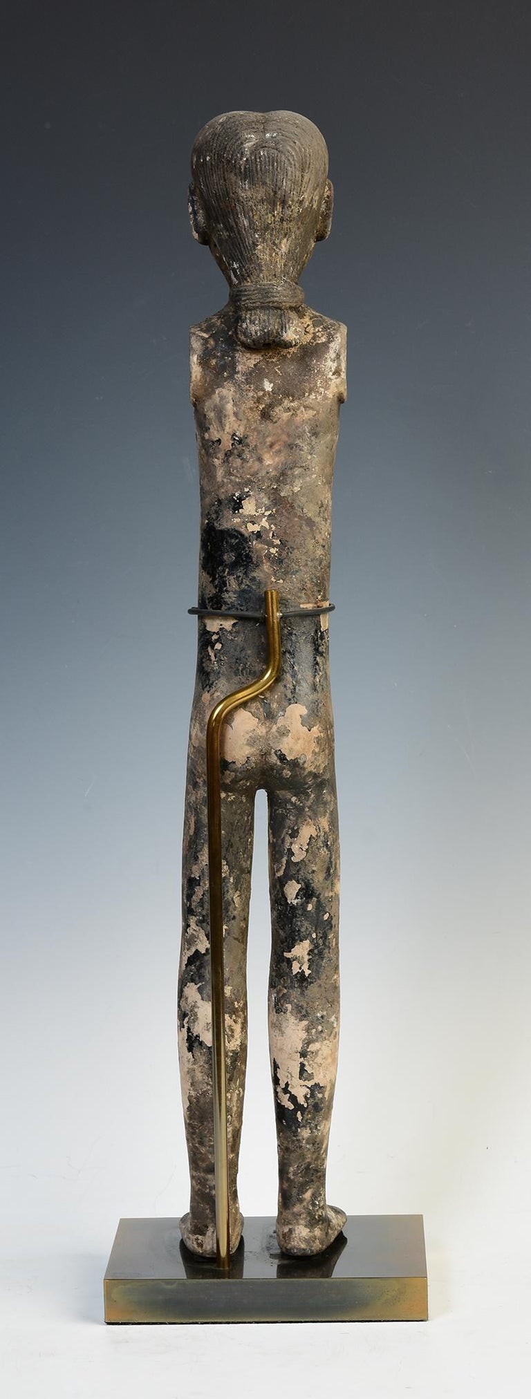 Han Dynasty, Antique Chinese Pottery Stick lady For Sale at 1stDibs