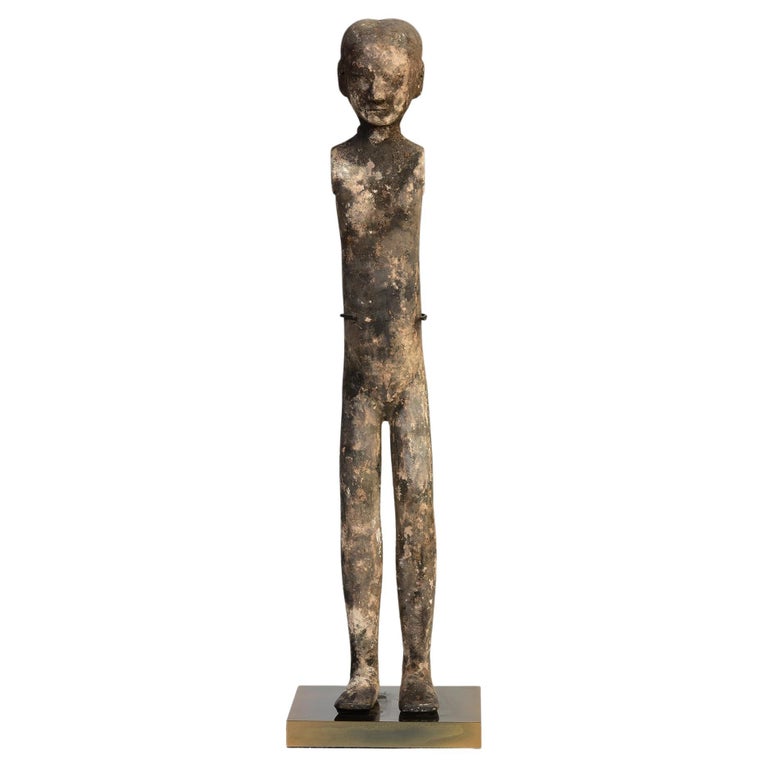 Han Dynasty, Antique Chinese Pottery Stick lady For Sale at 1stDibs