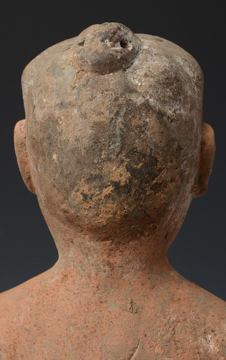 Han Dynasty, Antique Chinese Pottery Stick Man For Sale at 1stDibs