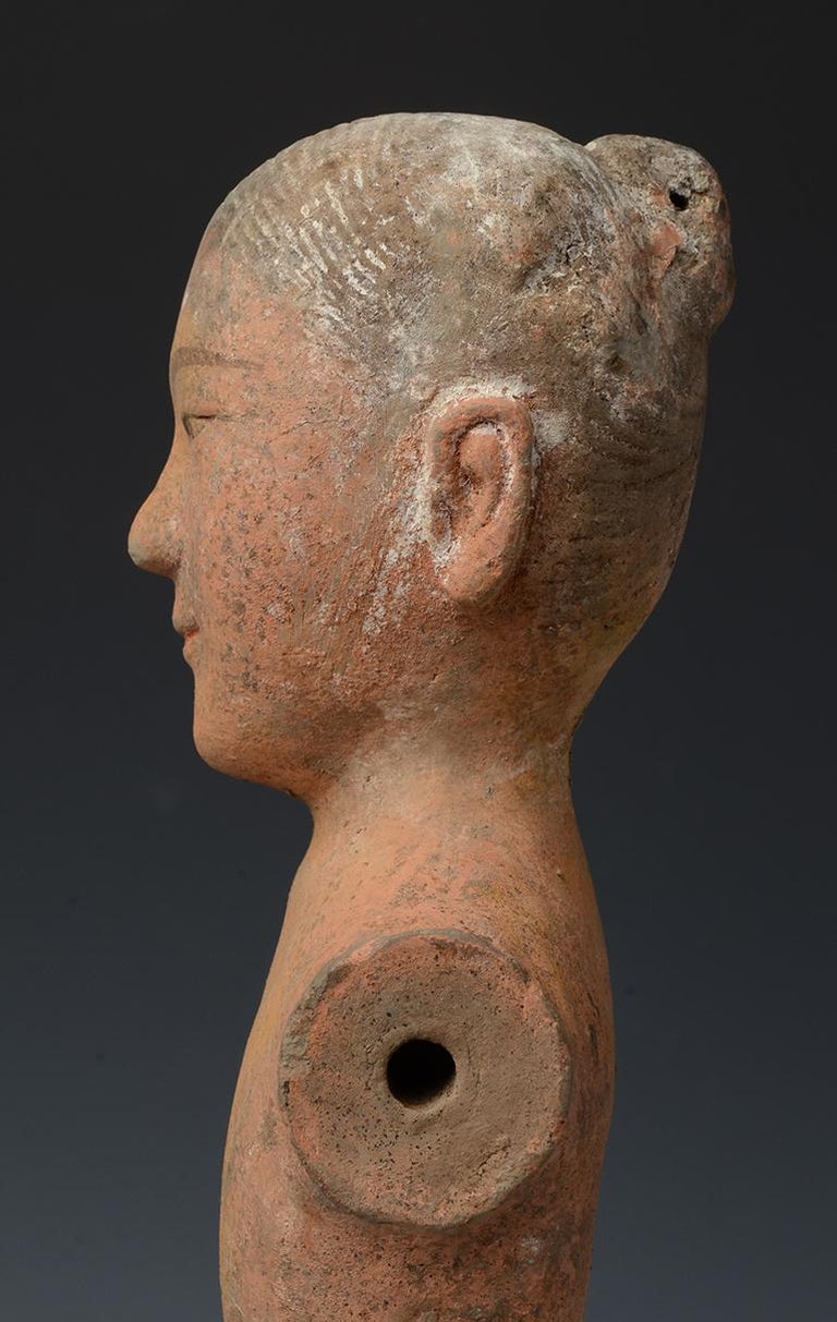 Han Dynasty, Antique Chinese Pottery Stick Man For Sale at 1stDibs