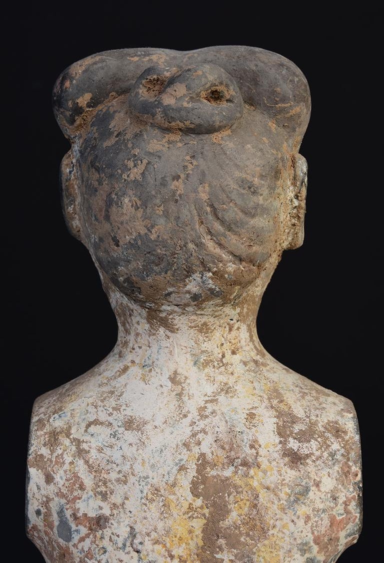 Han Dynasty, Antique Chinese Pottery Stick Man For Sale at 1stDibs