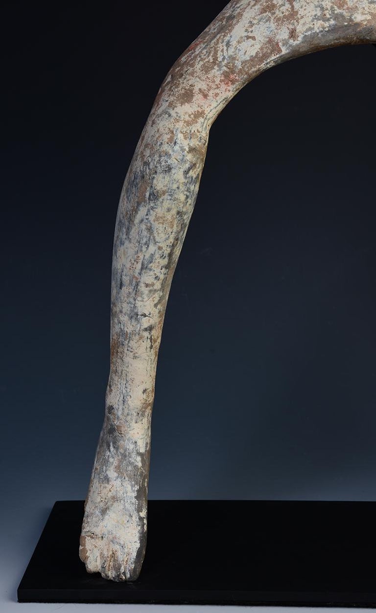 Han Dynasty, Antique Chinese Pottery Stick Man For Sale at 1stDibs