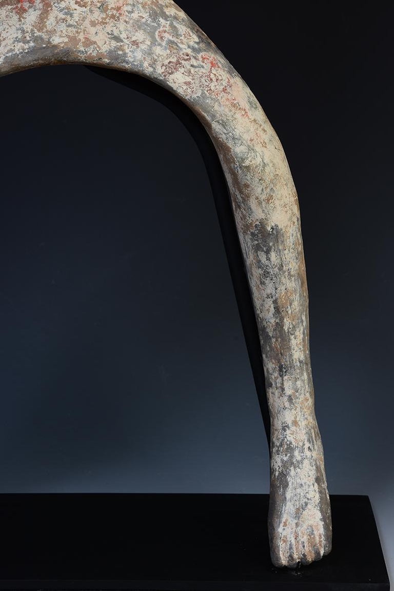 Han Dynasty, Antique Chinese Pottery Stick Man For Sale at 1stDibs