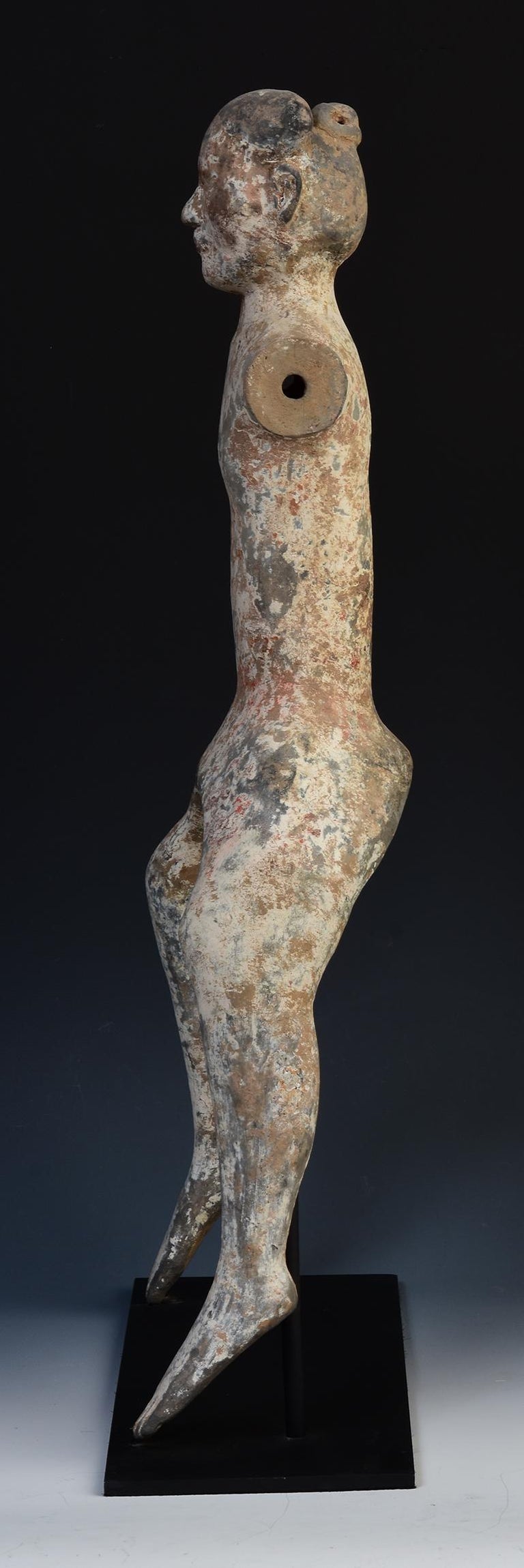 Han Dynasty, Antique Chinese Pottery Stick Man For Sale at 1stDibs