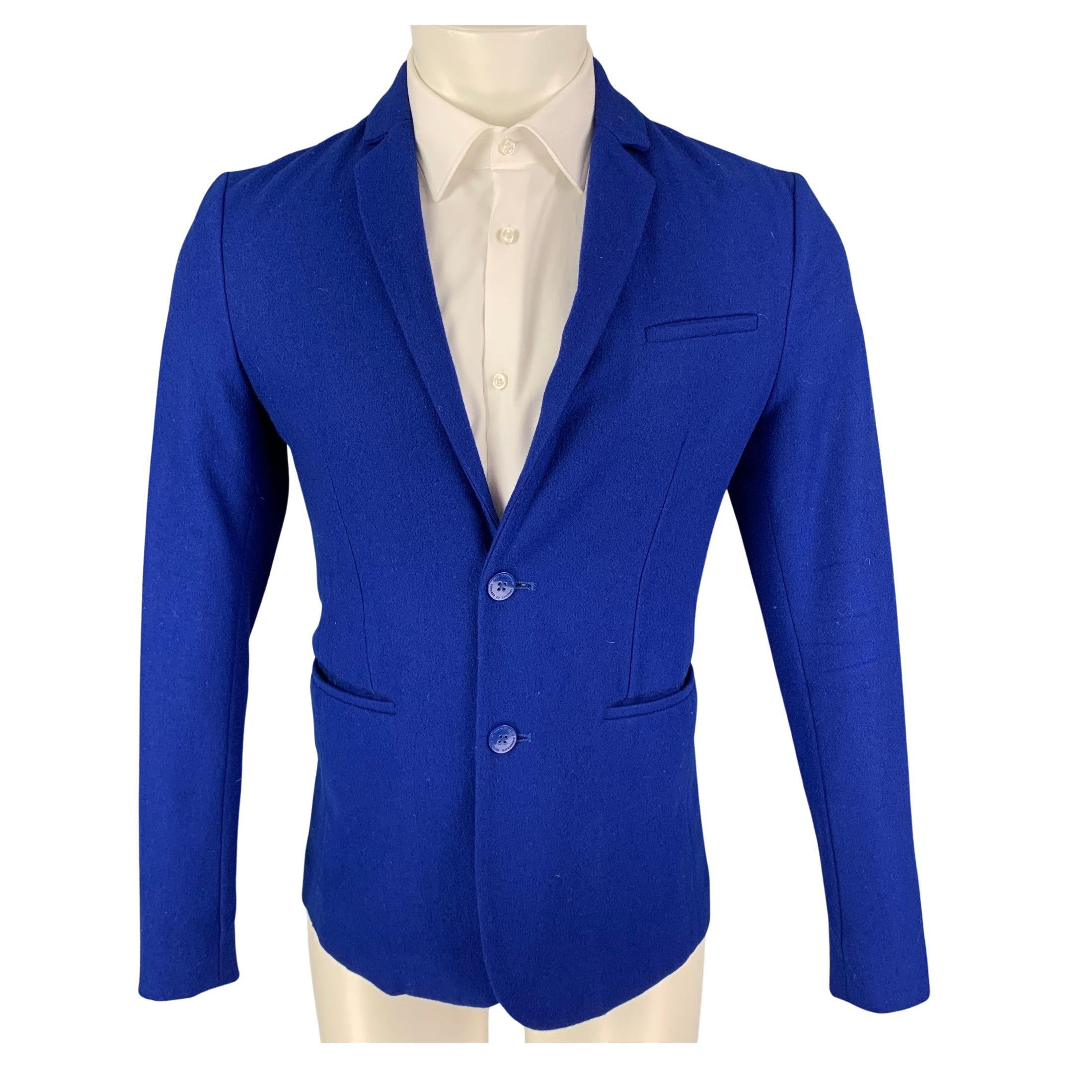 HAN KJOBENHAVN Size S Blue Royal Blue Notch Lapel Sport Coat For Sale ...