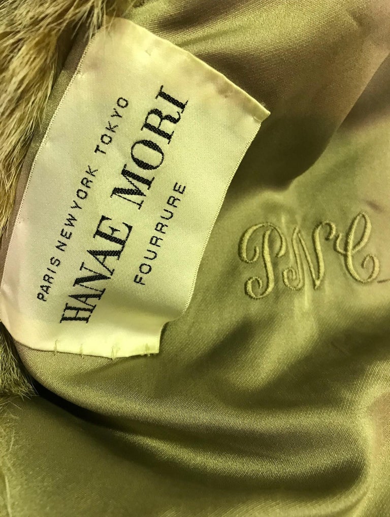 Hanae Mori Japanese Modern Designer Fourrure Full Length Lynx Fur Coat ...