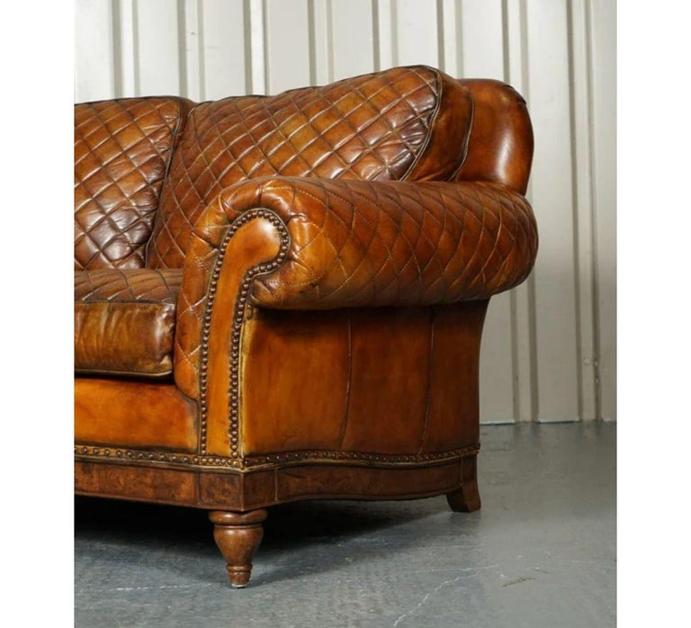 Hancock and Moore Leather Hand Dyed Sofa, Armchairs and Footstools 5 ...