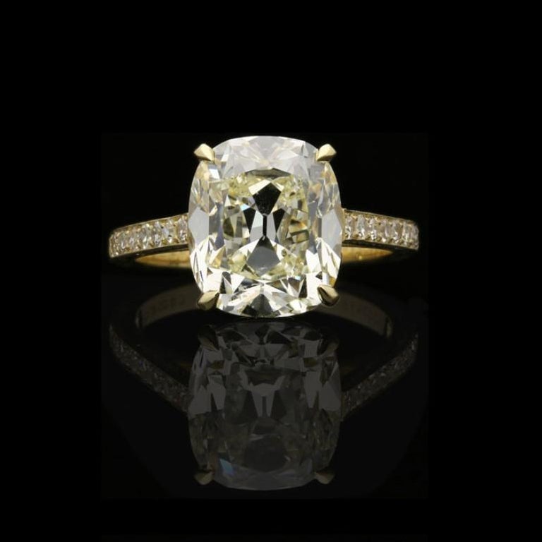 Hancocks 5.72 Ct Old Mine Brilliant Cut Diamond Solitaire Ring in 18ct ...