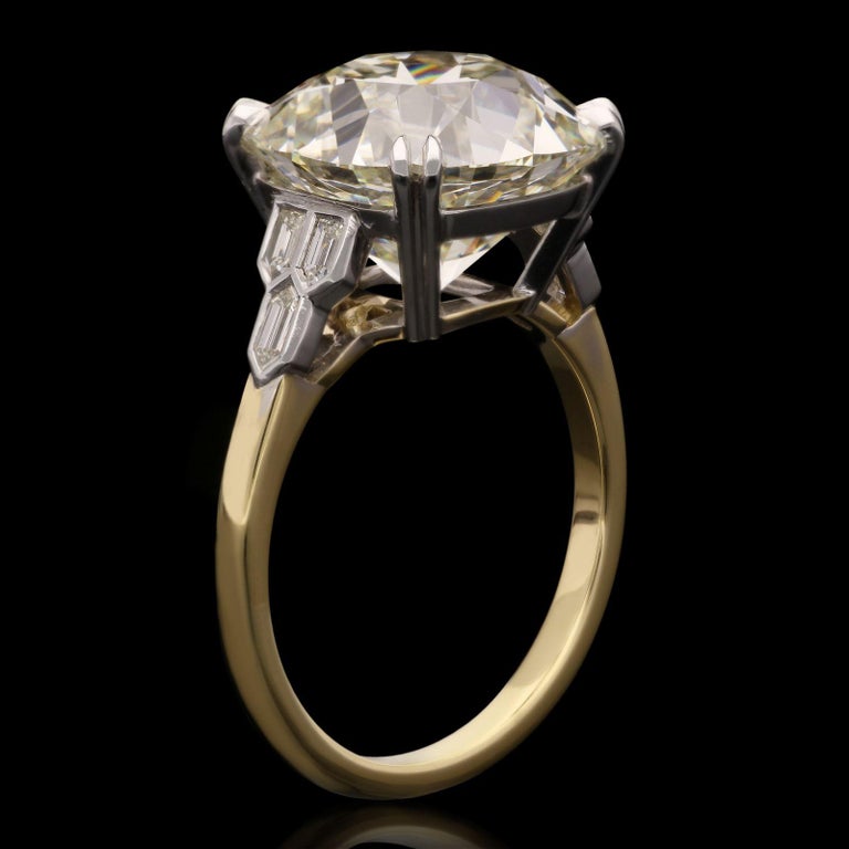 Hancocks 8.46ct Old Mine Brilliant Cut Diamond Ring with Honeycomb ...