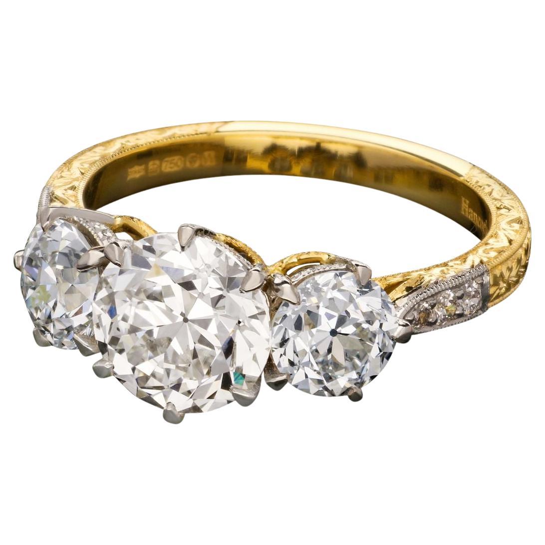 Hancocks Beautiful Old-Cut Moval Diamond And Platinum Ring at 1stDibs ...