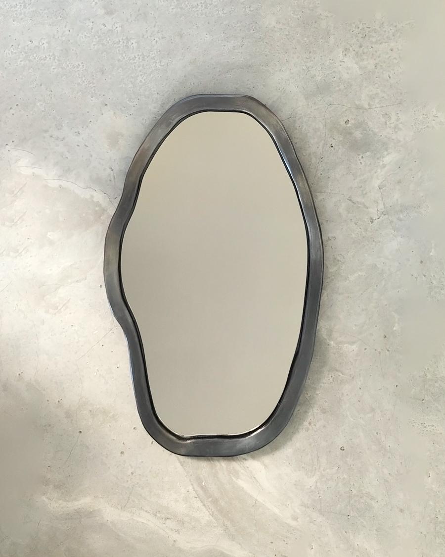 Hand 1.23 Liquid Graphite Finished Clear Bronze Glass Bespoke Wall ...