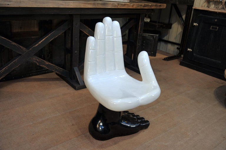 Hand and Foot Swivel Moderniste Chair, Circa 1970 at 1stDibs