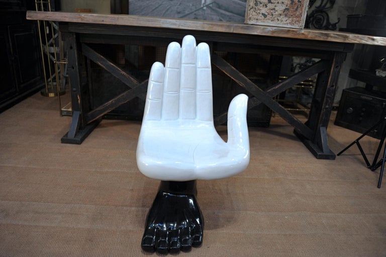 Hand and Foot Swivel Moderniste Chair, Circa 1970 at 1stDibs