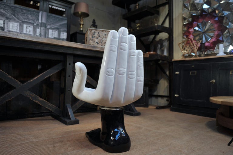 Hand and Foot Swivel Moderniste Chair, Circa 1970 at 1stDibs