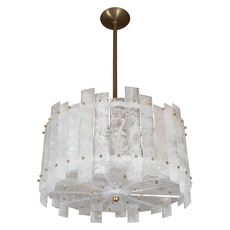 Hand Beveled Brazilian Rock Crystal Chandelier by Marcelo Bessa For ...