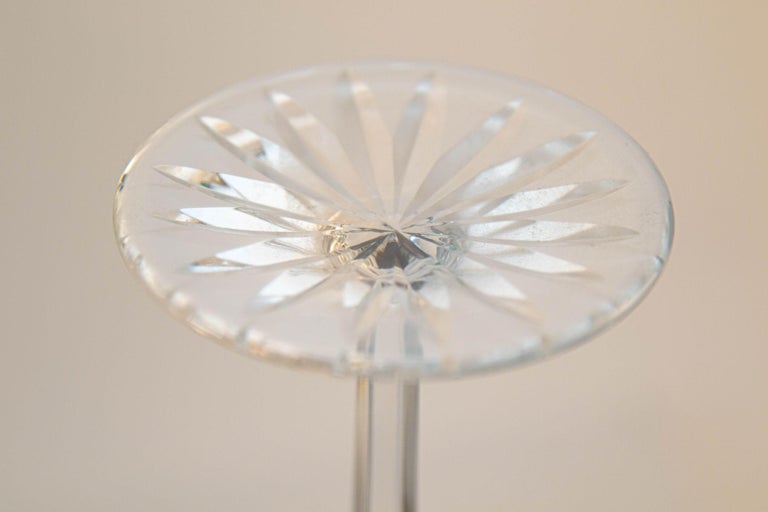 Hand Blown And Handcut Colored Crystal Champagne Flutes Set Of 4 For Sale At 1stdibs