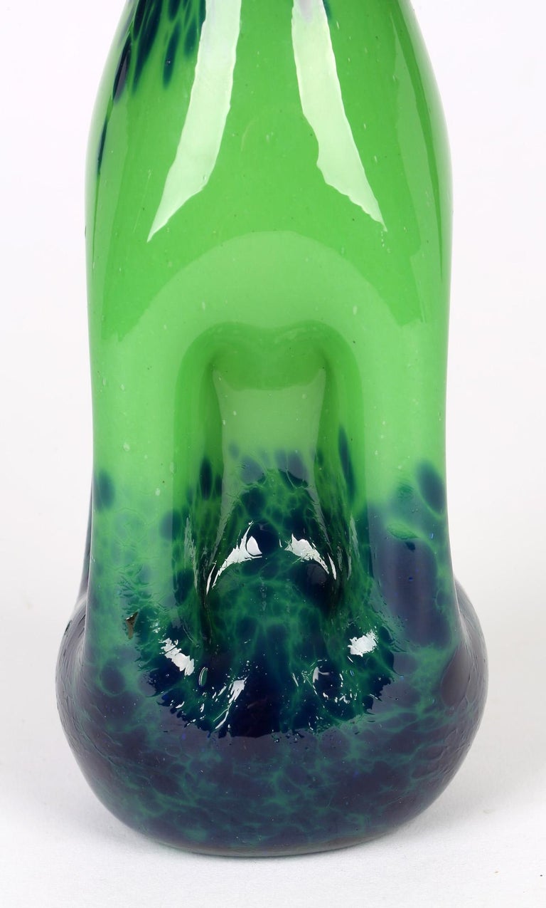 Hand Blown Dimple Design Handled Stylish Art Glass Jug For Sale at ...