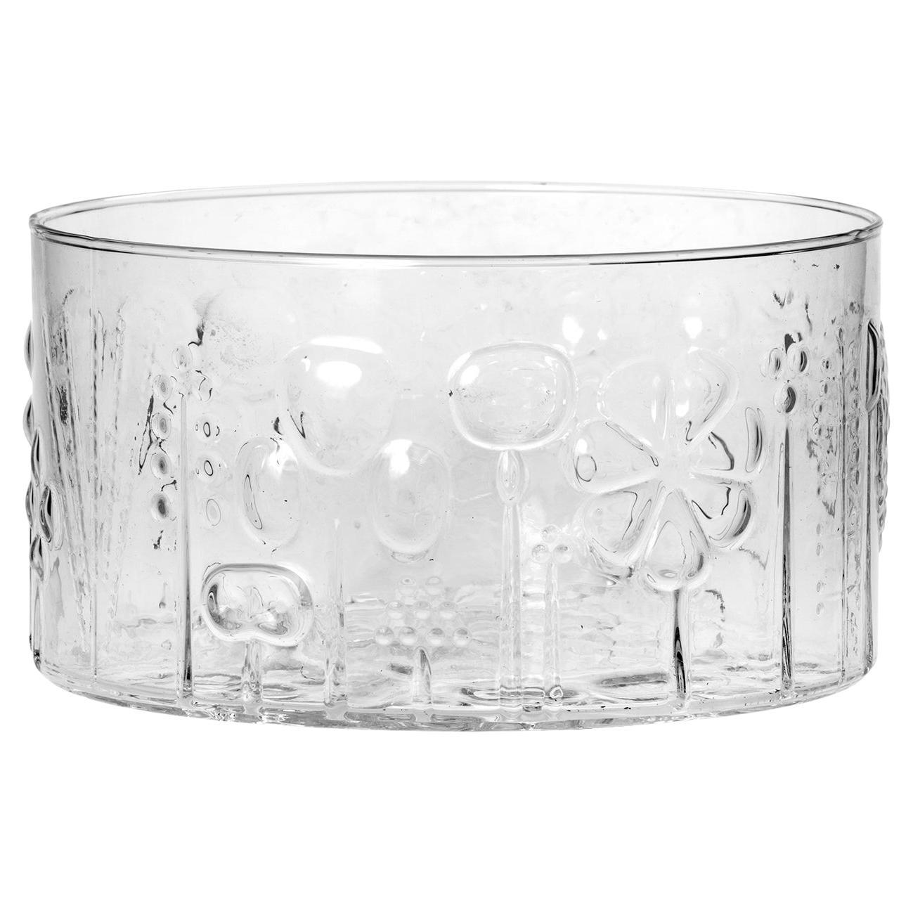 Hand Blown Finnish Glass Serving Bowl For Sale at 1stDibs