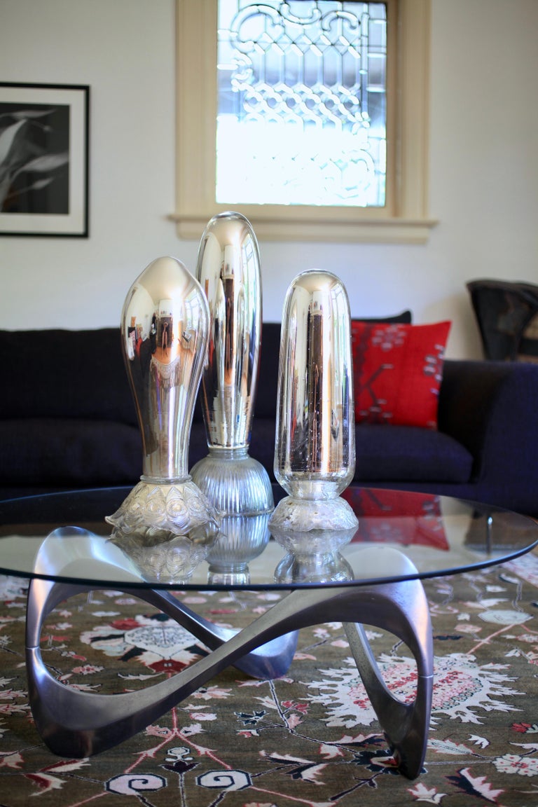 Hand Blown Glass and Mirrored Bomb Sculpture Trio #3 by Elizabeth Lyons ...