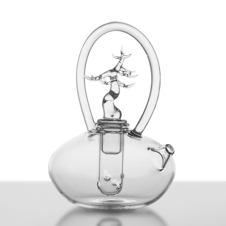 Hand Blown Glass Bonsai Teapot by Simone Crestani For Sale at 1stDibs
