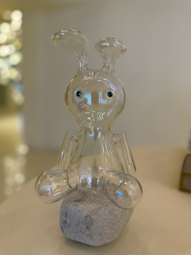 Hand Blown Glass Bunny at 1stDibs