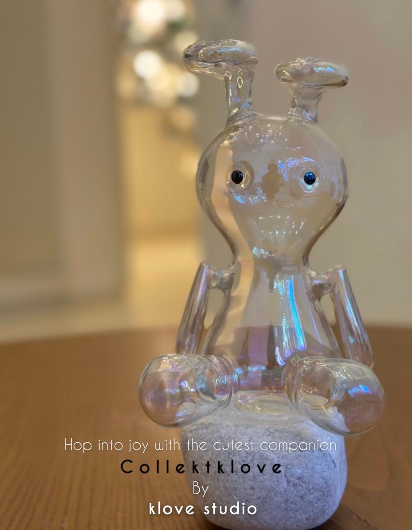 Hand Blown Glass Bunny at 1stDibs