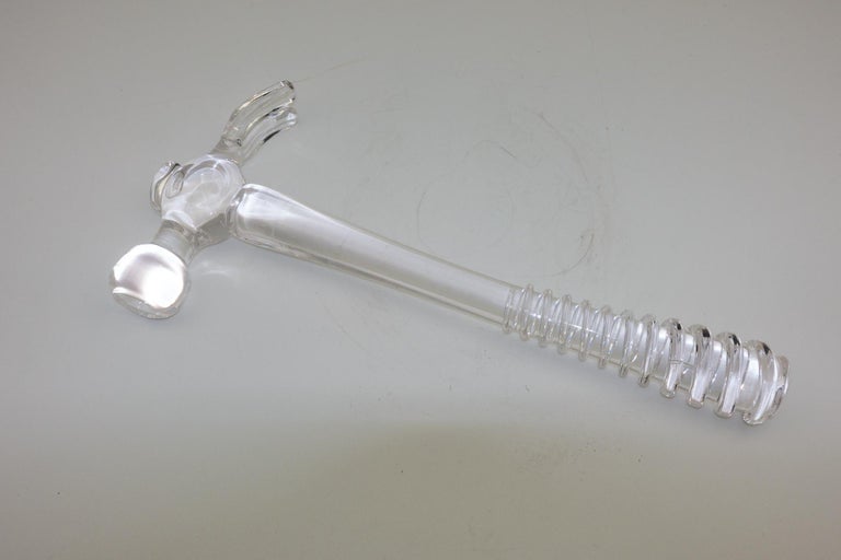 Hand Blown Glass Hammer Sculpture For Sale at 1stDibs